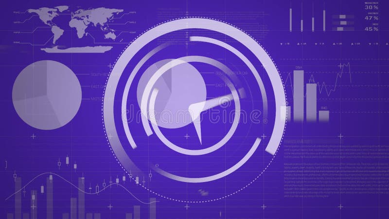 Analog Clock and Graphs with Numbers Stock Video - Video of animation ...