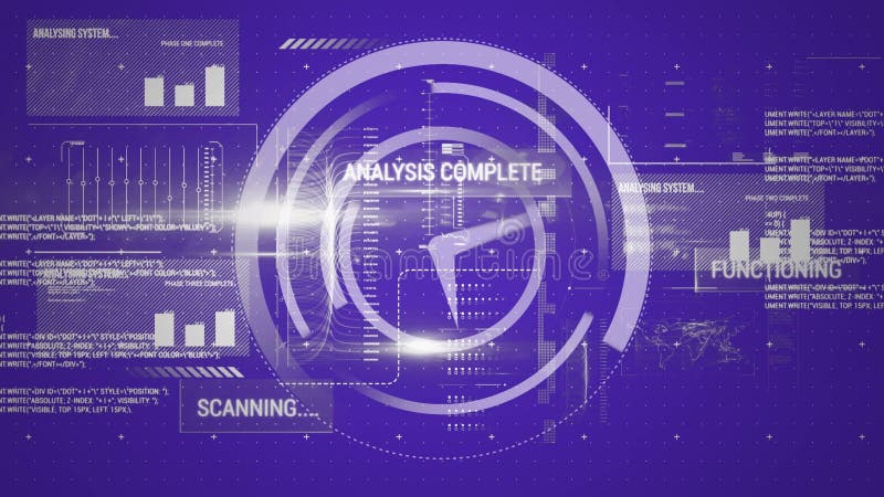 Analog Clock and Digital Interface Stock Video - Video of gain ...