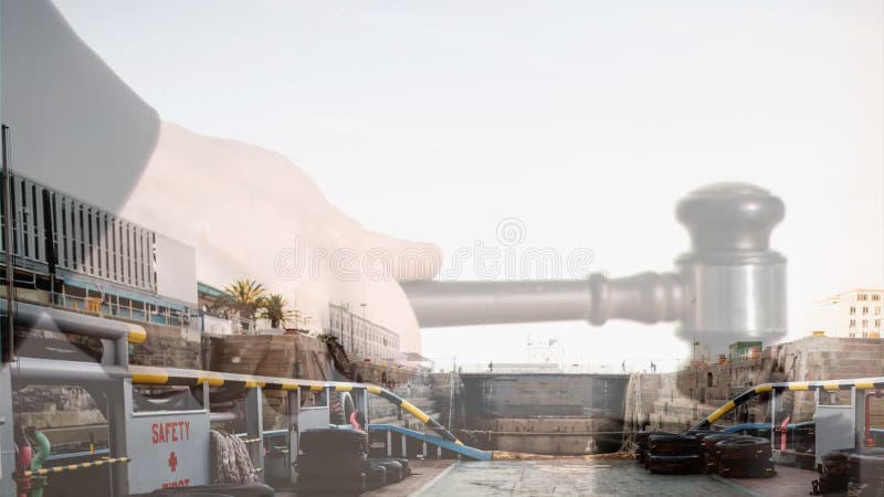 Cargo Ship or Vessel with Containers in Ocean 4k Footage Stock Footage ...