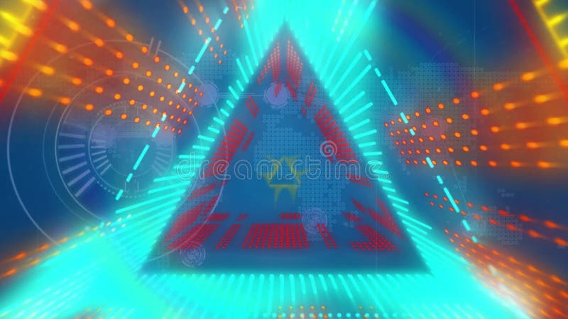 Triangular Moving Geometric Pattern, Triangle Polygon Shapes Seamless Looping 3d Animation Stock ...
