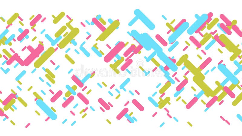 Digital Animation of Colorful Shapes Moving on White Background. CG ...