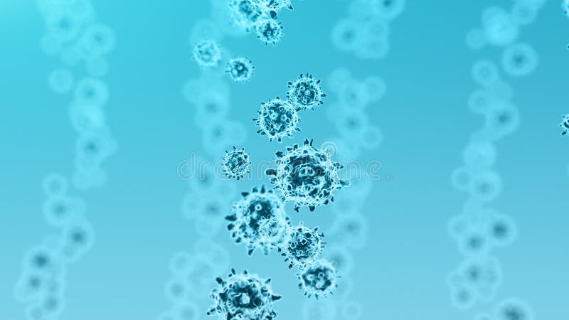 Digital Animation of the Covid-19 Virus Under a Microscope. Stock Video ...