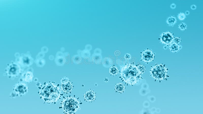 Digital Animation of the Covid-19 Virus Under a Microscope. Stock Video ...