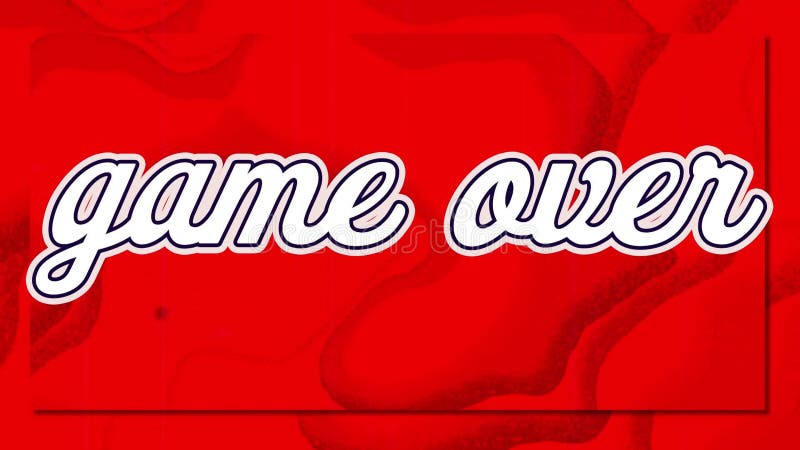 Digital Animation of Game Over Text Against Abstract Shapes Moving ...