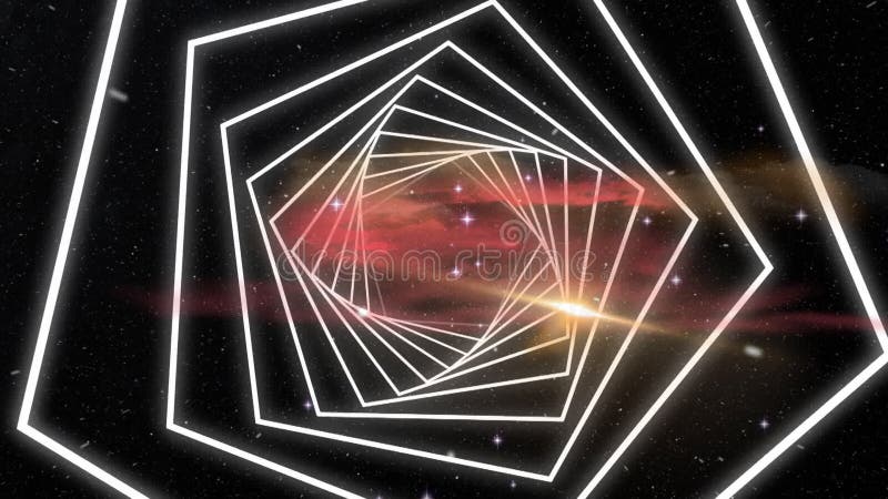 Digital Animation of Hexagonal Shapes Spinning in Seamless Motion ...