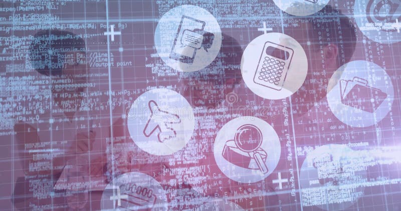 Digital Map Overlaying Data Charts and Graphs of Europe and Africa Continents Stock Footage ...