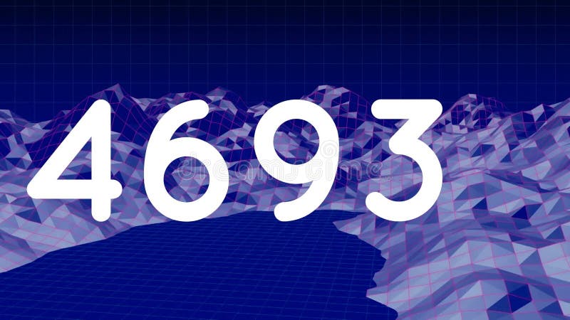 Digital Animation of Increasing Numbers Against 3d Structures Spinning ...