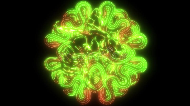 Neon Animation of Colored Bee Stock Footage - Video of buzz, bumblebee ...