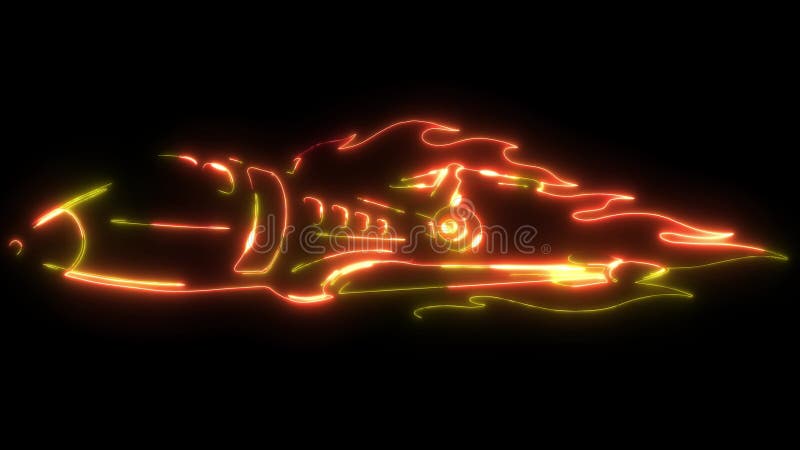 Neon Animation of Jet Airplane Stock Footage - Video of cartoons ...