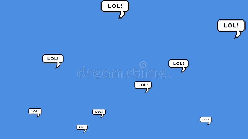 Digital Animation of Lol Text on Multiple Speech Bubbles Floating ...