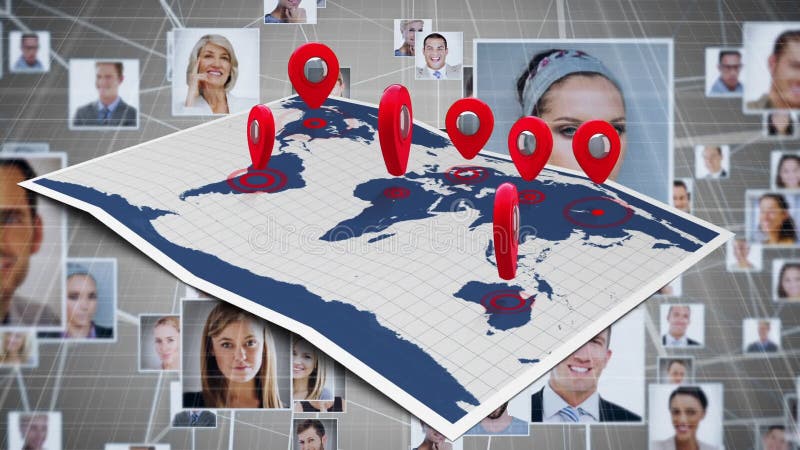 Global Interaction and Networking Stock Video - Video of electronic ...