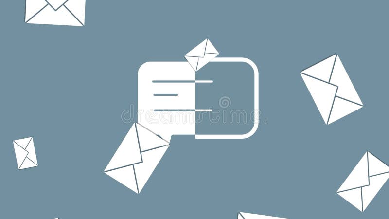 Multiple Message Icons Floating Over Stars on Spinning Circles Against ...