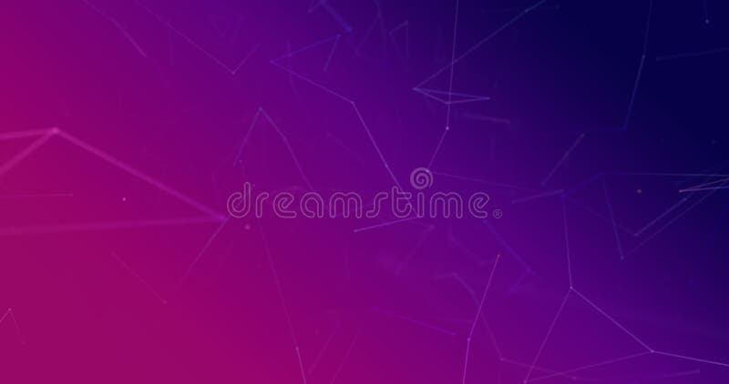 Digital Animation of Network of Connections Floating Against Purple ...
