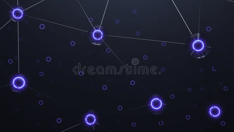 Digital Animation of Network of Digital Icons. Design. Concept of it ...