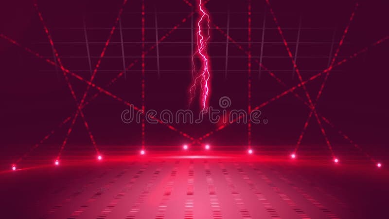 Pink lightning in a stage stock footage. Video of power - 150324526