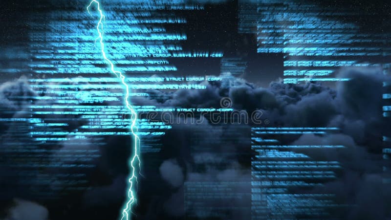 Program Codes and Lightning Stock Footage - Video of cloud, bright: 150276746