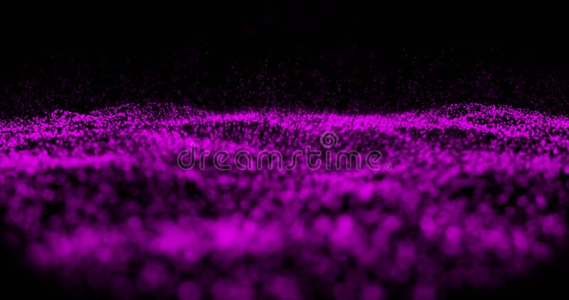 Digital Animation of Purple Digital Wave Moving Against Black ...