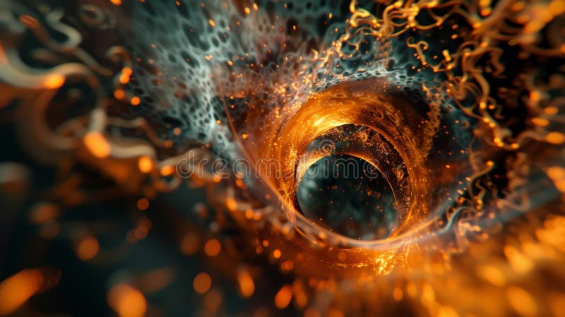 A Digital Animation of Quantum Foam Being Pulled into a Black Hole ...