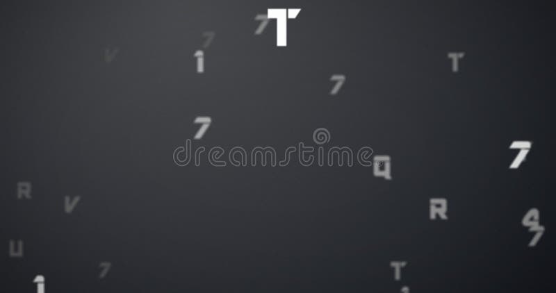 Digital Animation of Random Letters in the Alphabet and Numbers Moving ...