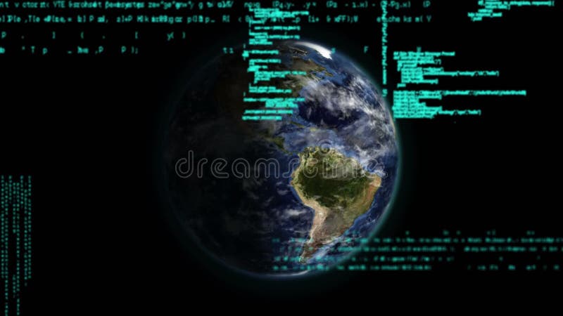 Computer Codes in Cells with Numbers on Black Background. Animation Stock Footage - Video of ...
