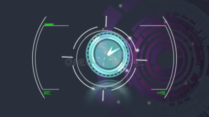 Digital Animation Showing Circular Patterns and Dynamic Data in Futuristic Interface Stock ...