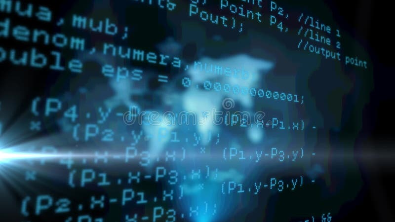 Digital Animation of Spot of Light and Data Processing Against World ...