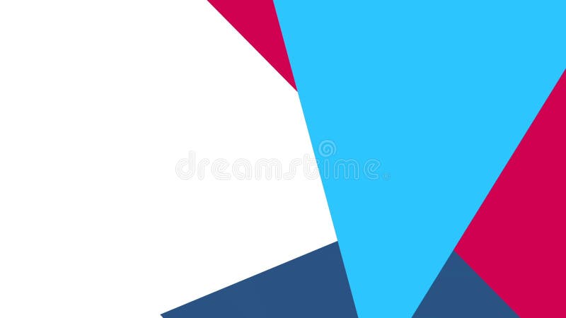 Digital Animation of Three Blue and Red Triangles Against White ...