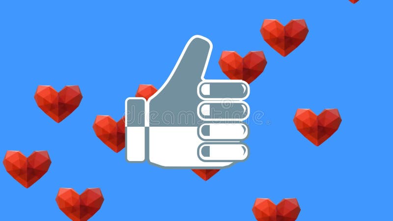 Digital Animation of Multiple Heart Icons Floating Against Blue ... Digital Animation of Multiple Heart Icons Floating Against Blue ...
