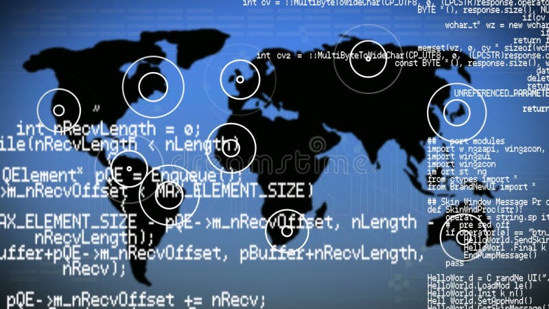 World Map with Blinking Location Indicators Stock Footage - Video of ...