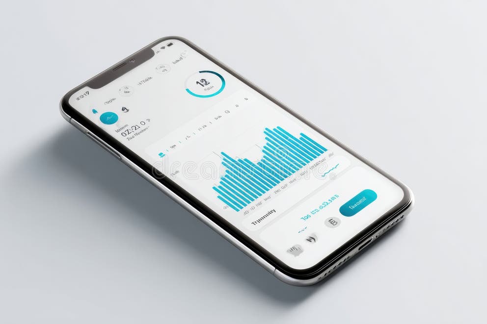 Digital App Interface for Chronic Kidney Tracking Displaying Data Visualization and Health ...