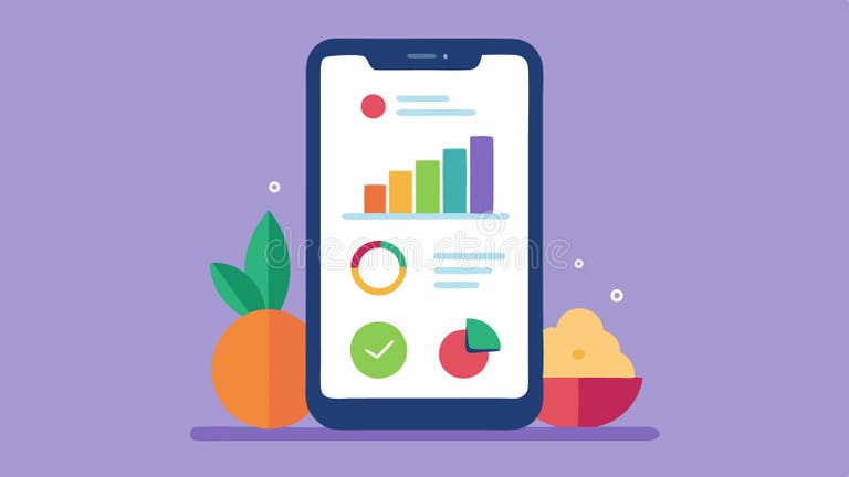 Digital App Interface a Smartphone Displaying a Nutrition Tracking App ...