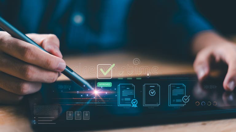 Digital Approval System Representing Secure Authentication, Online ...