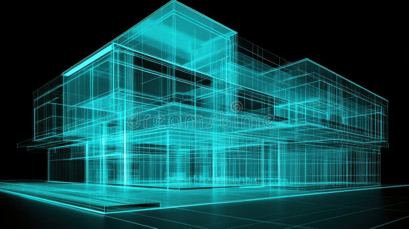 A Digital Architectural Model Showcasing a Modern Building in a ...