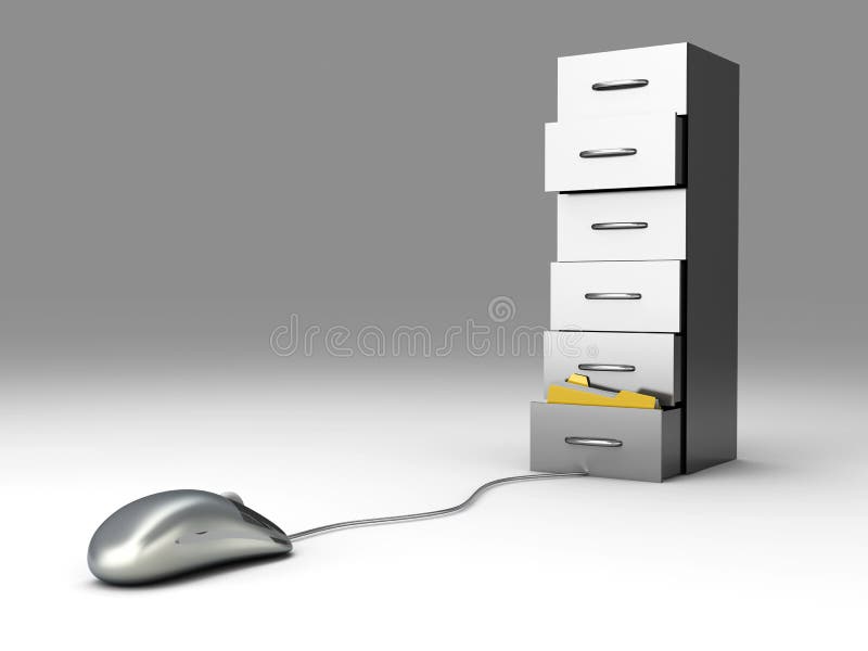 Digital Archive stock illustration. Illustration of library - 18084995