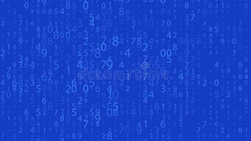 Digital Array. Random Numbers 0 and 9. Video in a Matrix Style Stock ...