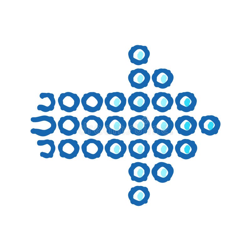 Digital Arrow Icon Doodle Illustration Stock Illustration ...