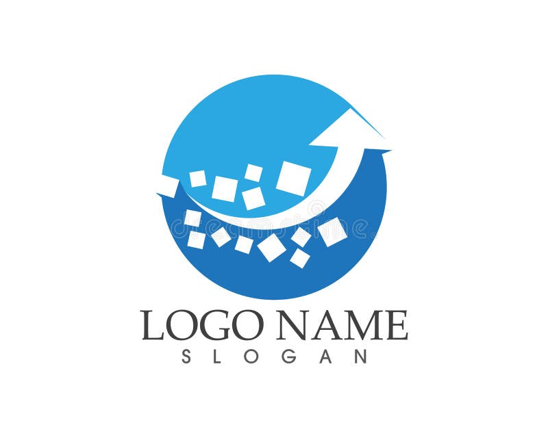 Digital Arrow Logo Design Concept Stock Vector - Illustration of mosaic ...