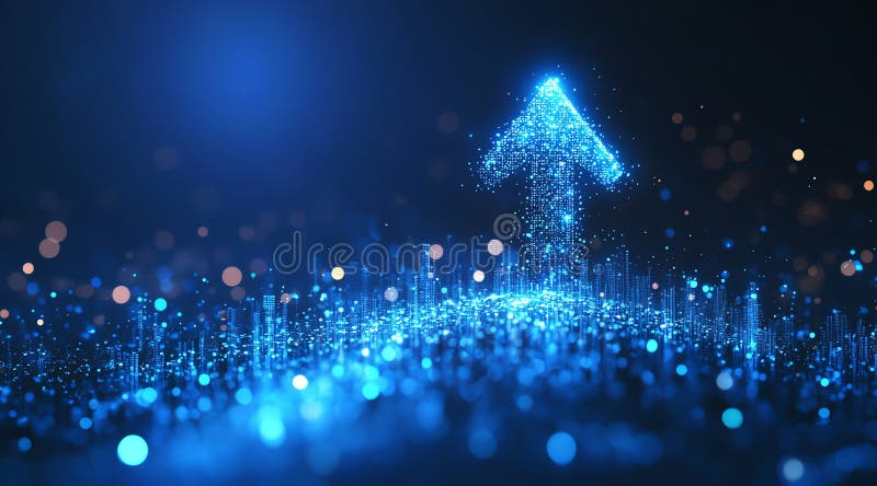 Digital Arrow Soaring Upwards Showing Growth and Progress in Technology ...