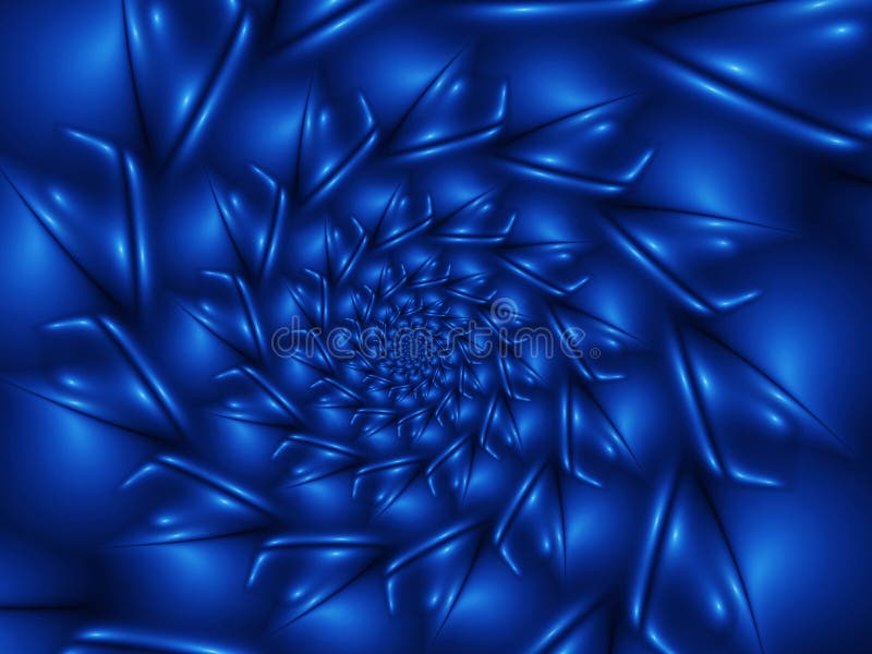 Digital Art Abstract Blue Glossy Spiral Background Stock Illustration ...