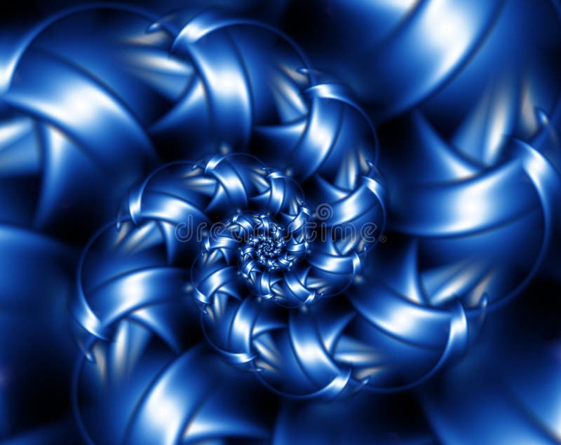 Digital Art Abstract Blue Spiral Background Stock Photo - Image of ...
