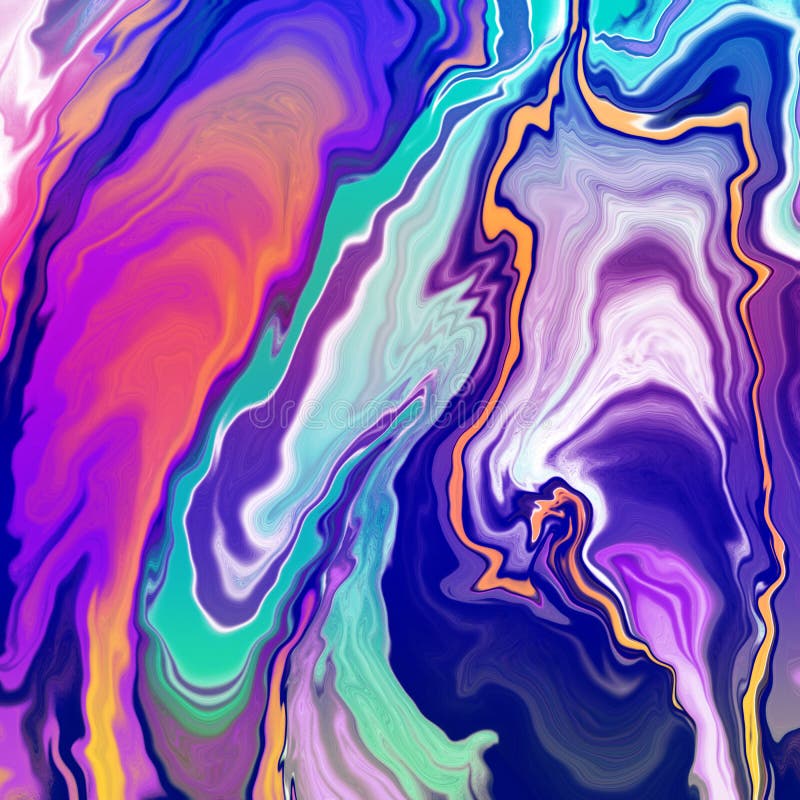 Digital Art.Abstract Colorful Fluid Art Background Stock Illustration ...