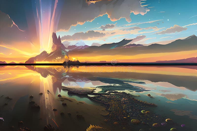 Digital Art Background Wallpaper Stock Illustration - Illustration of ...