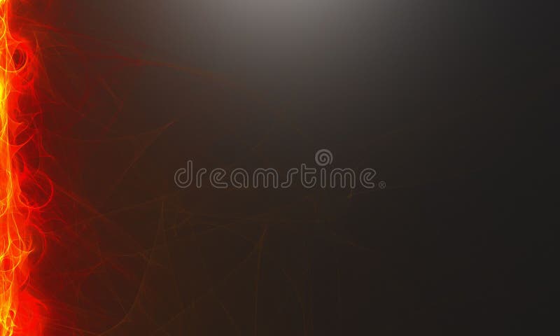 Digital Art of a Bright Red Burning Line, on a Black Background with a ...