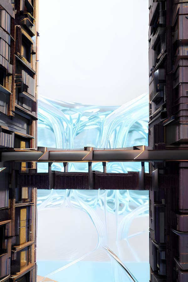 Digital Art Building Background Wallpaper Stock Illustration ...