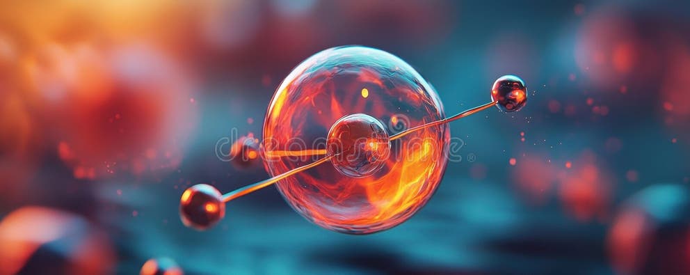 Digital Art Close-up Exploration of Atomic Structures in Physics ...