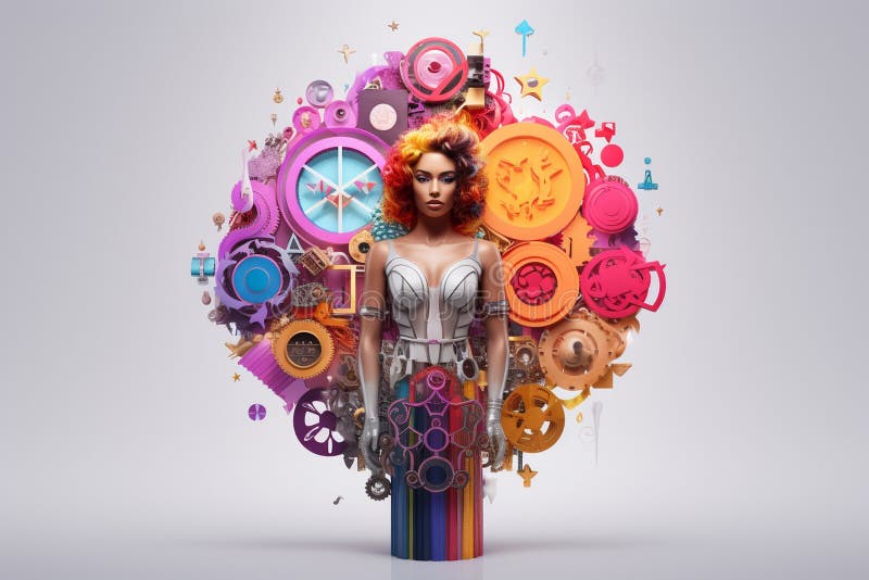 Digital Art Composition of Diverse LGBTQ Symbols. Generative Ai Stock ...