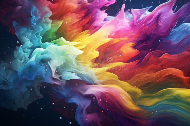 Digital Art Composition of a Rainbowcolored. Generative Ai Stock ...