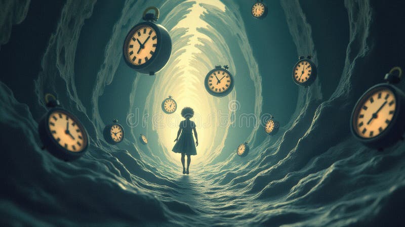 Temporal Chaos: Multiple Timelines Collide Stock Illustration ...