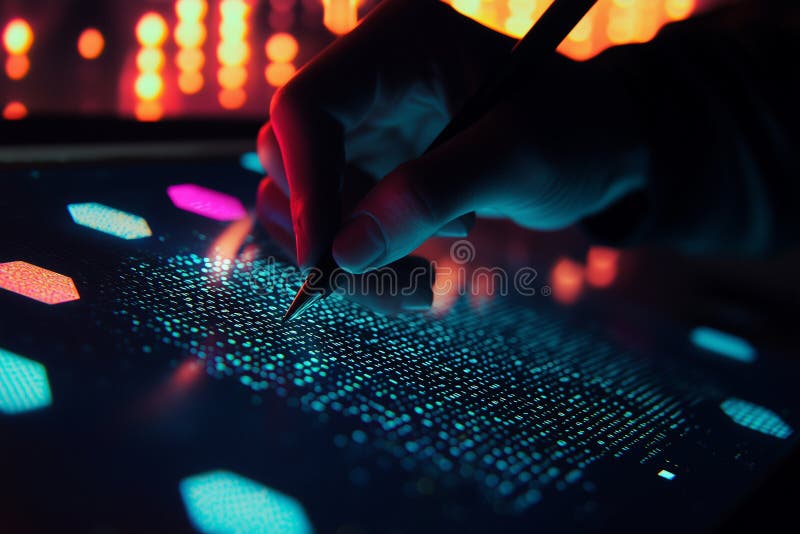 Digital Art Creation Process Stock Illustration - Illustration of ...