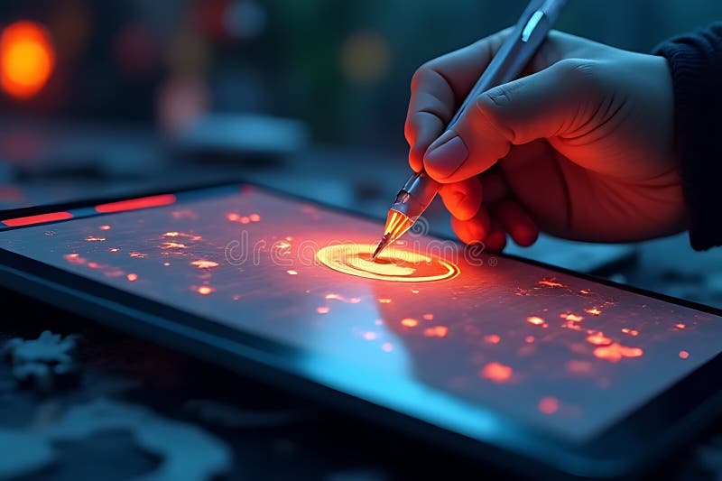 Digital Art Creation Studio Illustration Creative Workspace Close-up ...